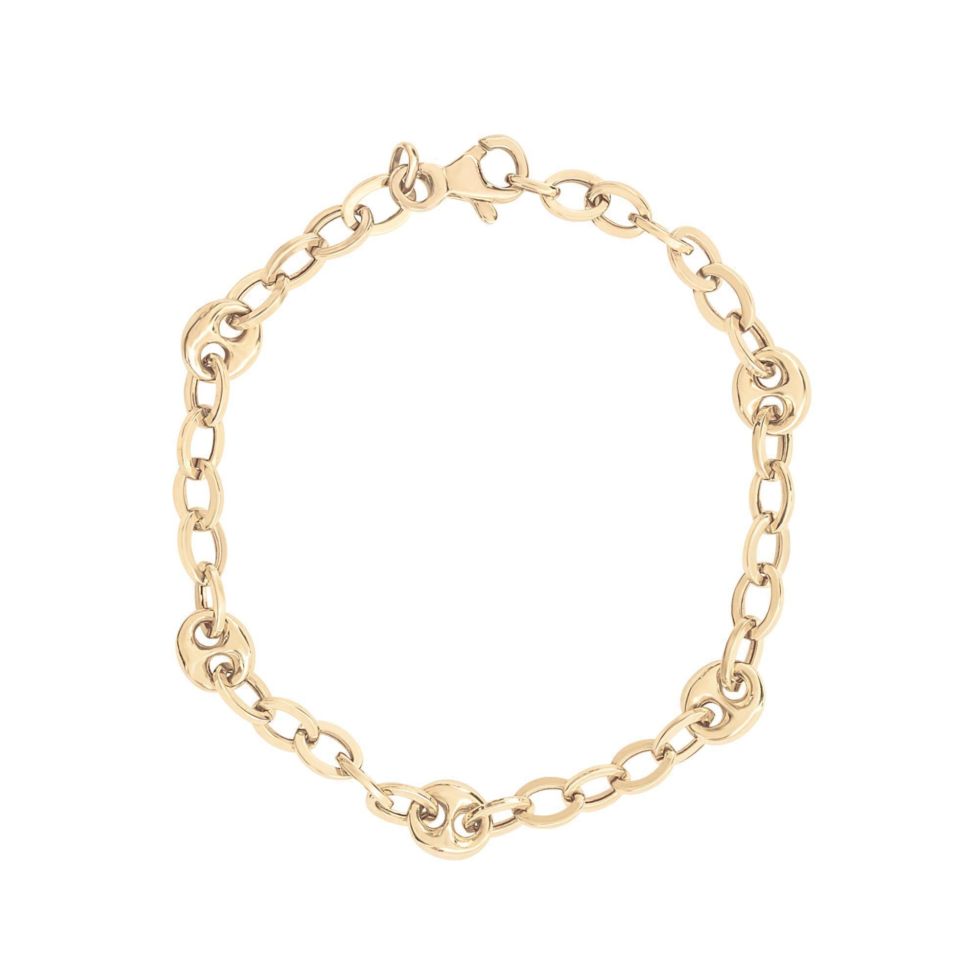 10KT Gold Coffee Bean Bracelet – Bijoux Luxo